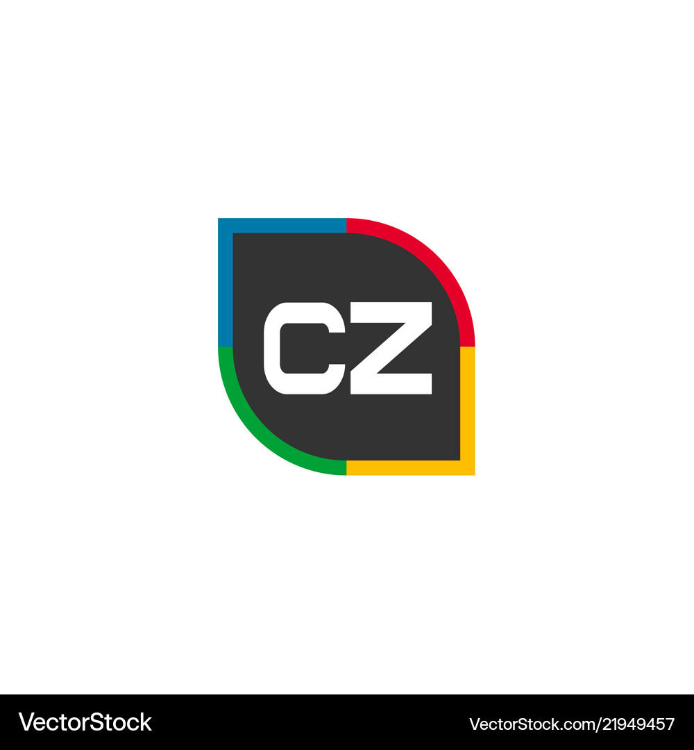 Initial letter cz logo template design Royalty Free Vector