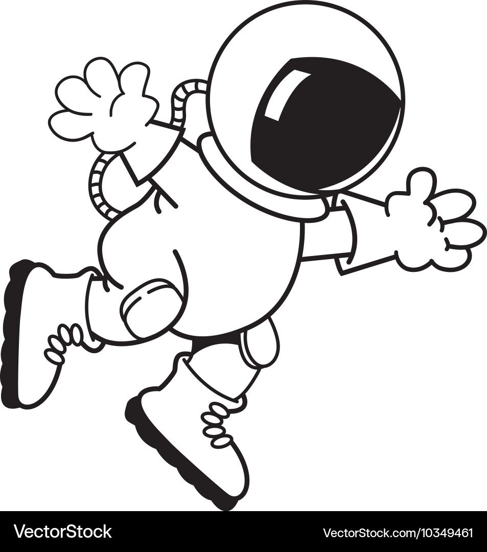 Cartoon astronaut Royalty Free Vector Image - VectorStock