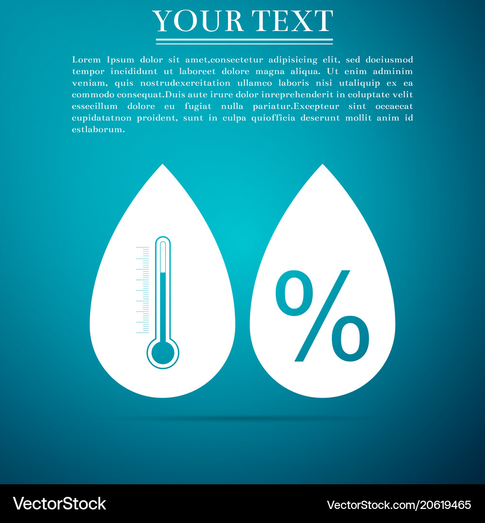 Humidity icon isolated on blue background Vector Image