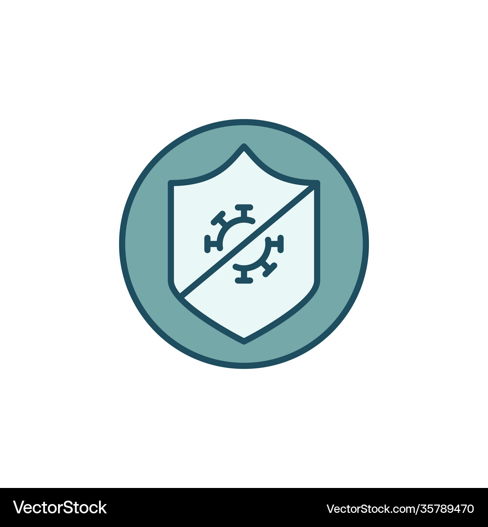 Protective shield against bacteria colored Vector Image