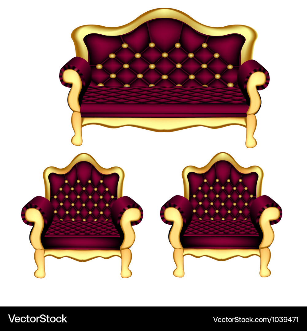 Luxury Sofa Chair Royalty Free Vector Image - VectorStock