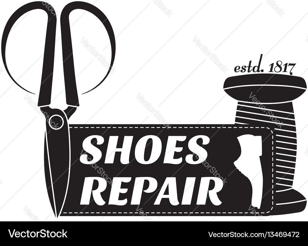 Image of logo of shoe repair services Royalty Free Vector Image ...