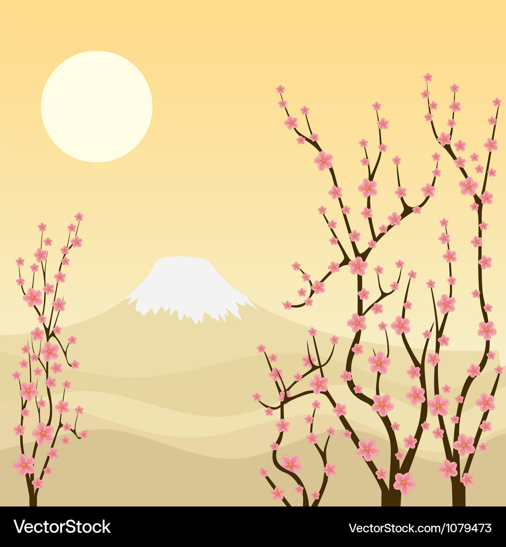 Sakura tree Royalty Free Vector Image - VectorStock
