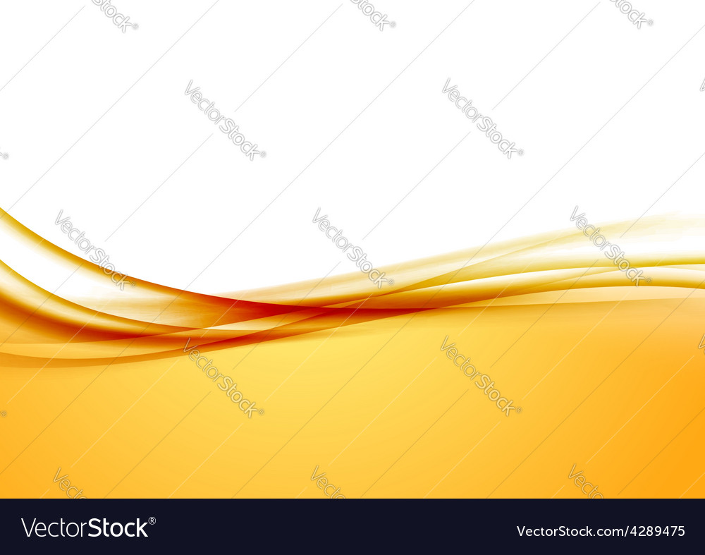 Abstract orange swoosh satin wave line border Vector Image