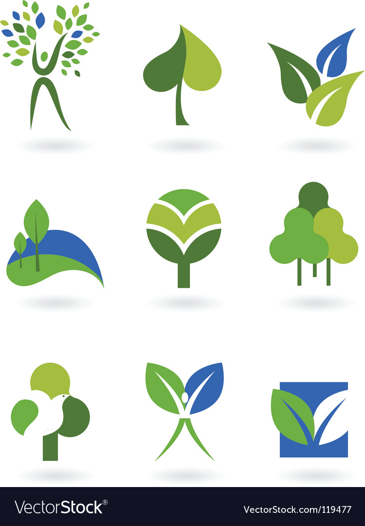 Nature icons Royalty Free Vector Image - VectorStock