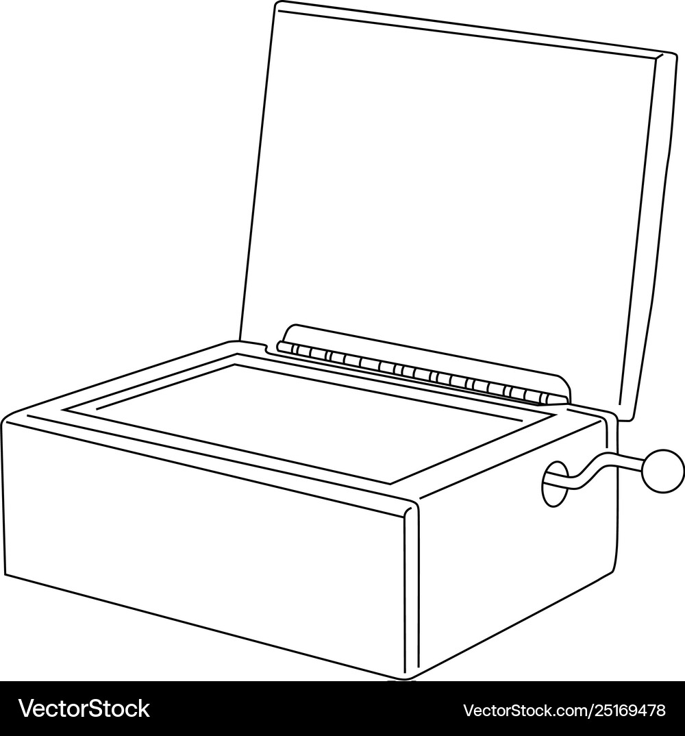 Muisc box eps Royalty Free Vector Image - VectorStock