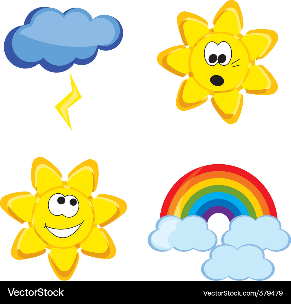 Weather cartoon Royalty Free Vector Image - VectorStock