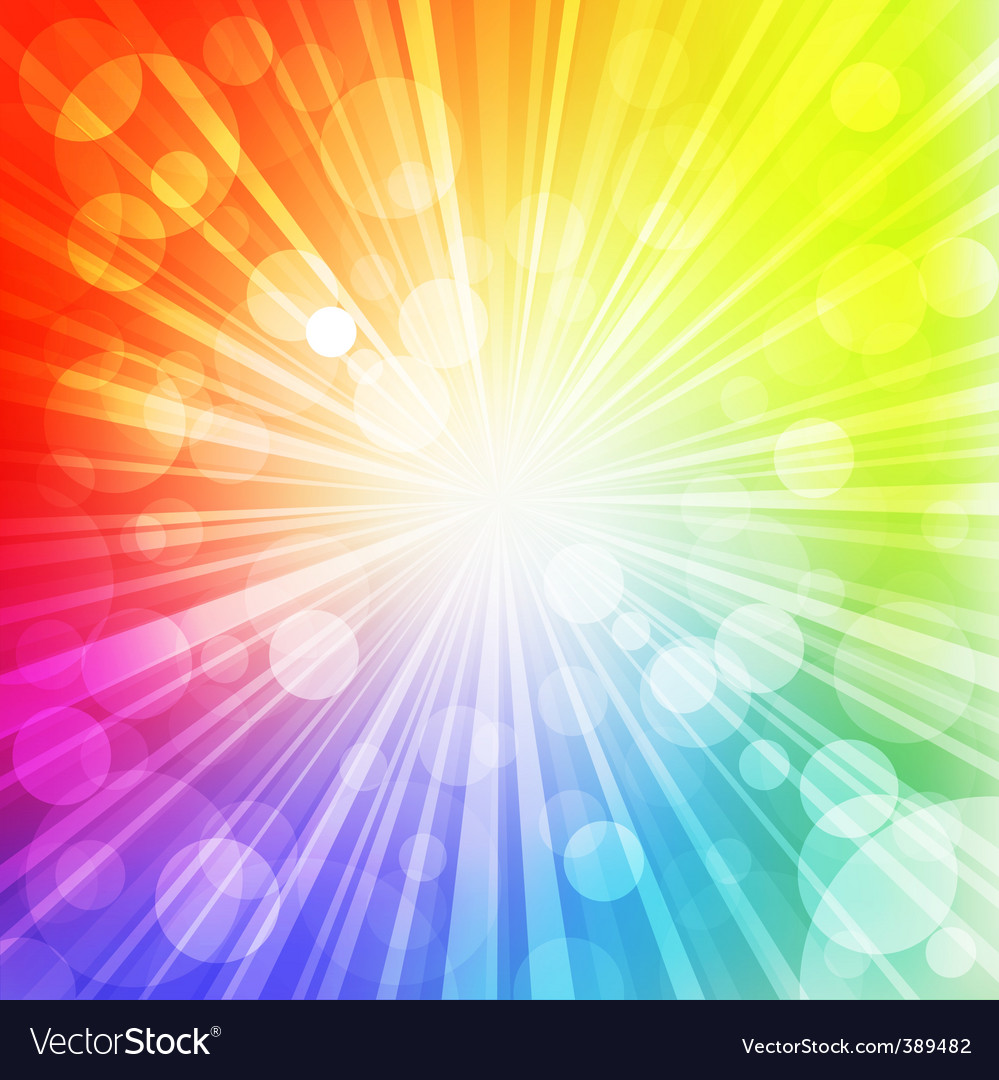 Rainbow sun Royalty Free Vector Image - VectorStock