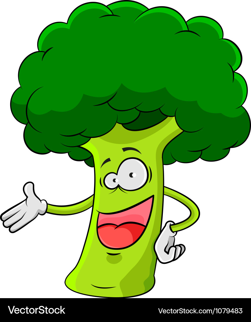 Cartoon broccoli Royalty Free Vector Image - VectorStock