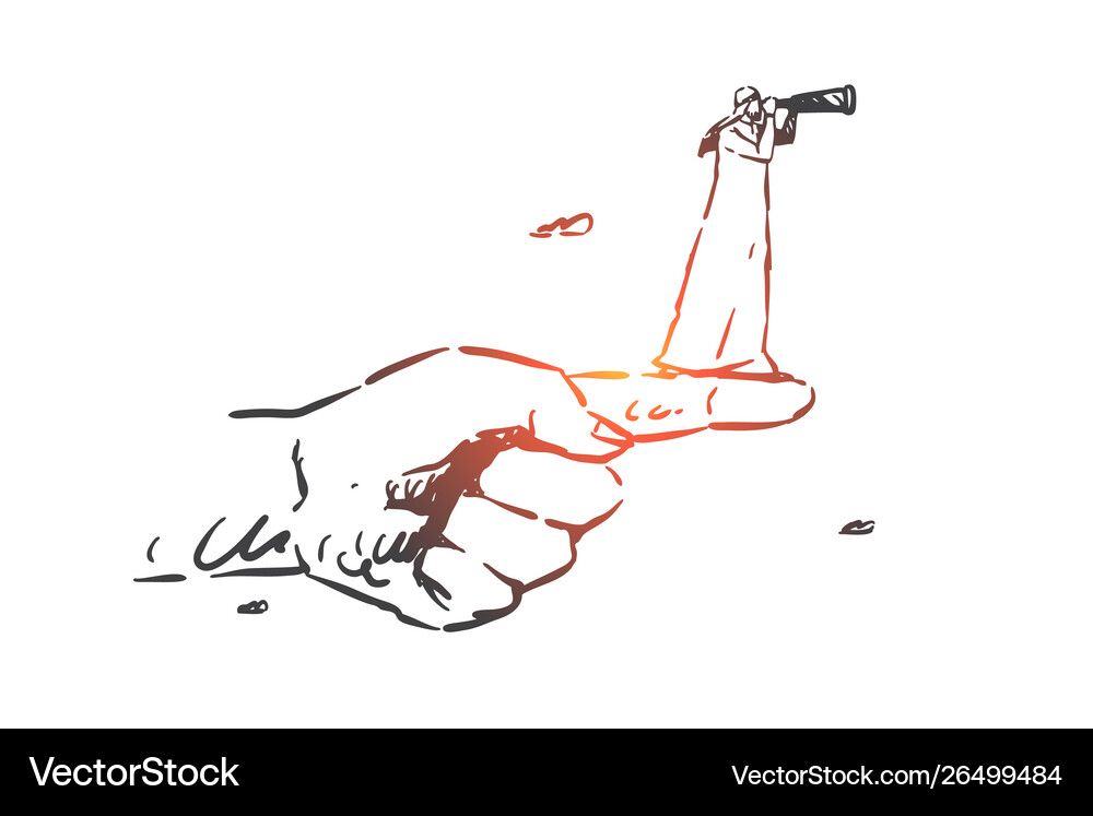 Intuition concept sketch hand drawn isolated Vector Image
