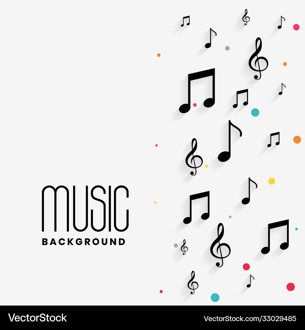 Lovely musical notes background with text space Vector Image