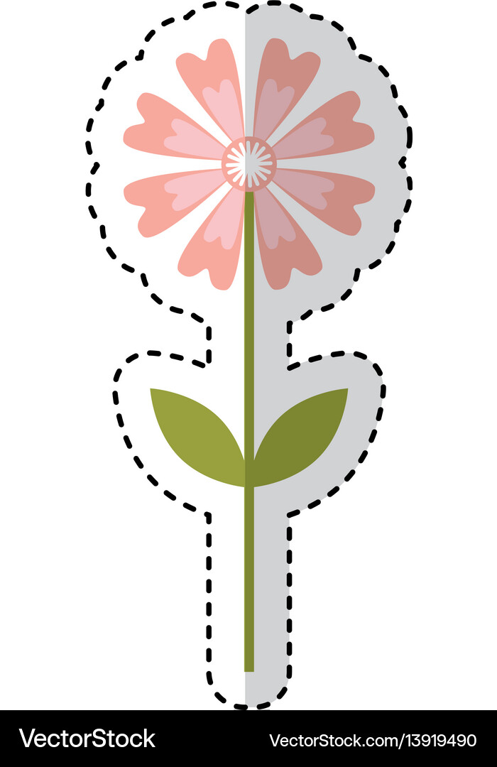 Cute flower isolated icon Royalty Free Vector Image