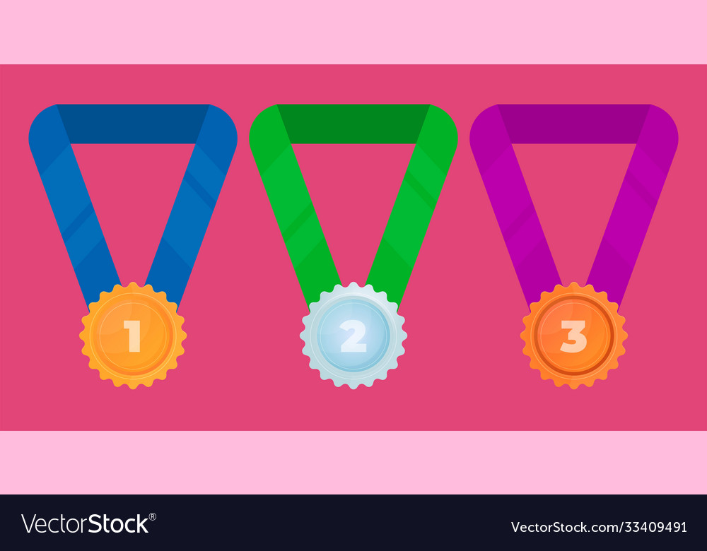 Flat style rosette icon Royalty Free Vector Image