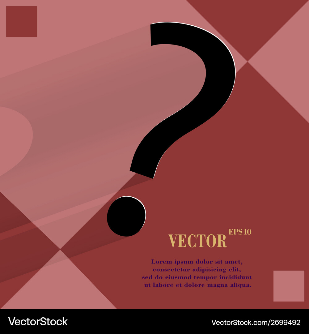 Question mark flat modern web design on a flat Vector Image