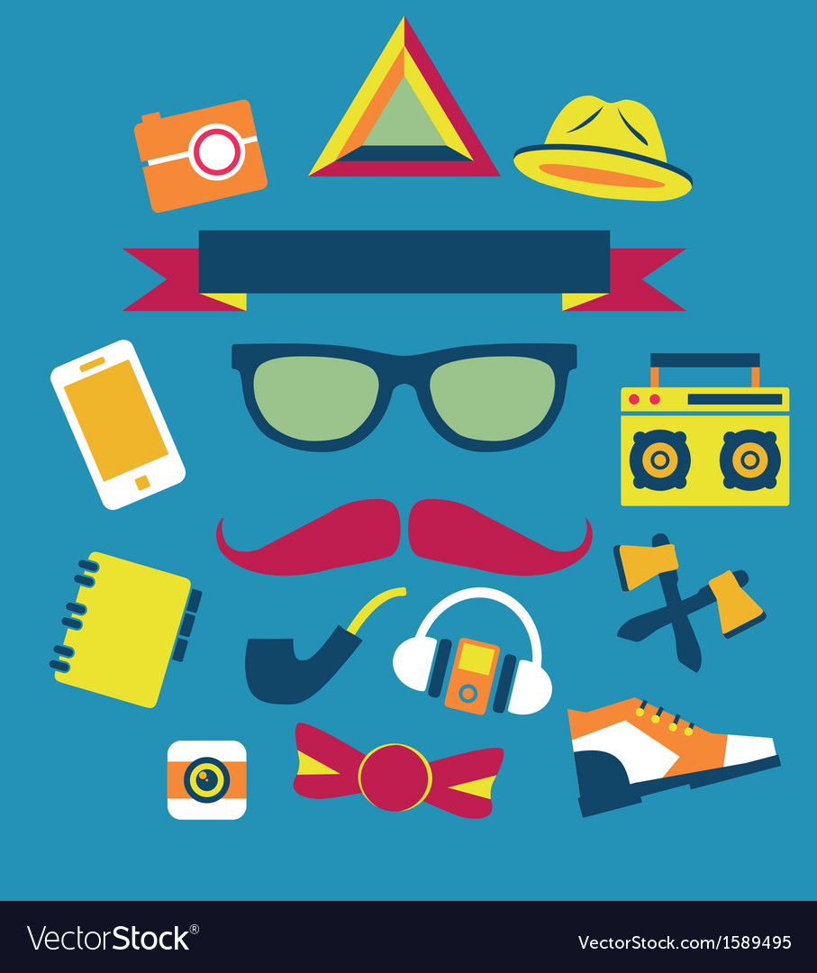 Hipster style elements Royalty Free Vector Image Hipster style elements Royalty Free Vector Image