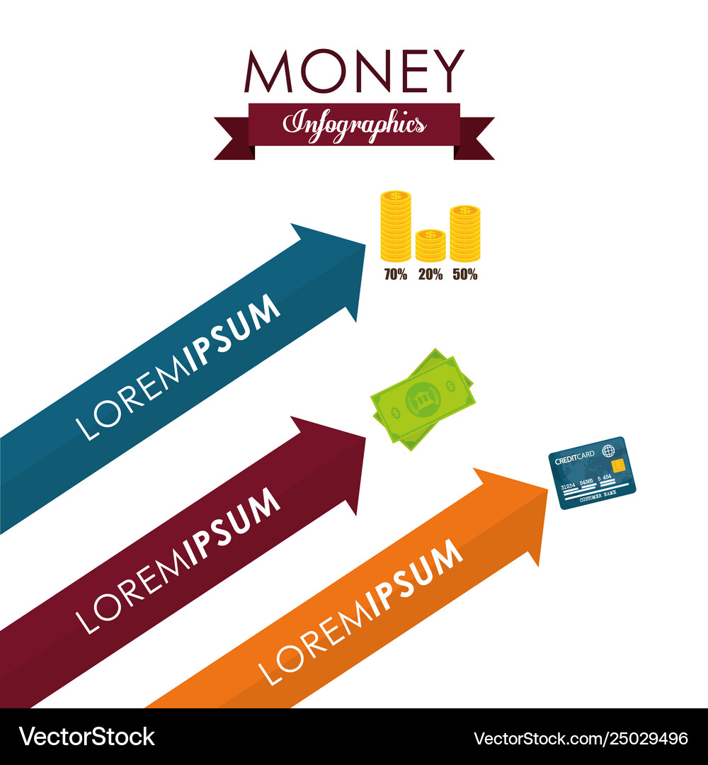 Money infographic design Royalty Free Vector Image