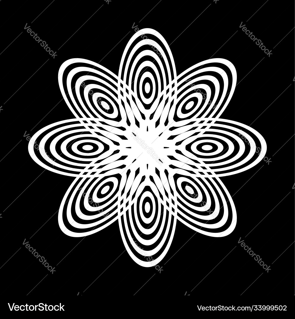 Design monochrome decorative circle element Vector Image