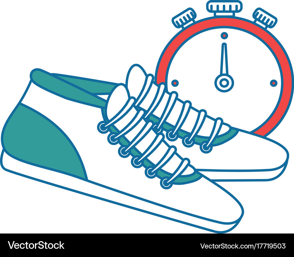Chronometer timer with tennis Royalty Free Vector Image