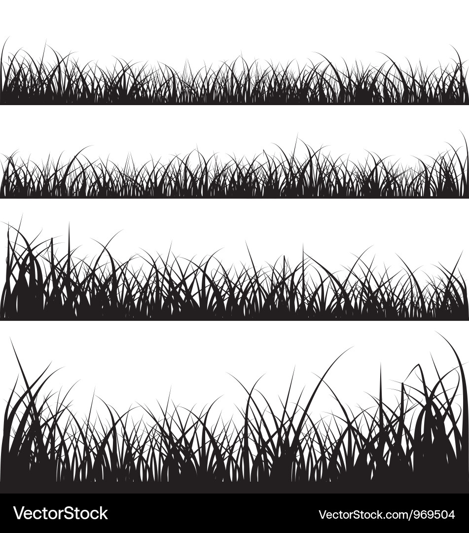 Grass silhouettes Royalty Free Vector Image - VectorStock