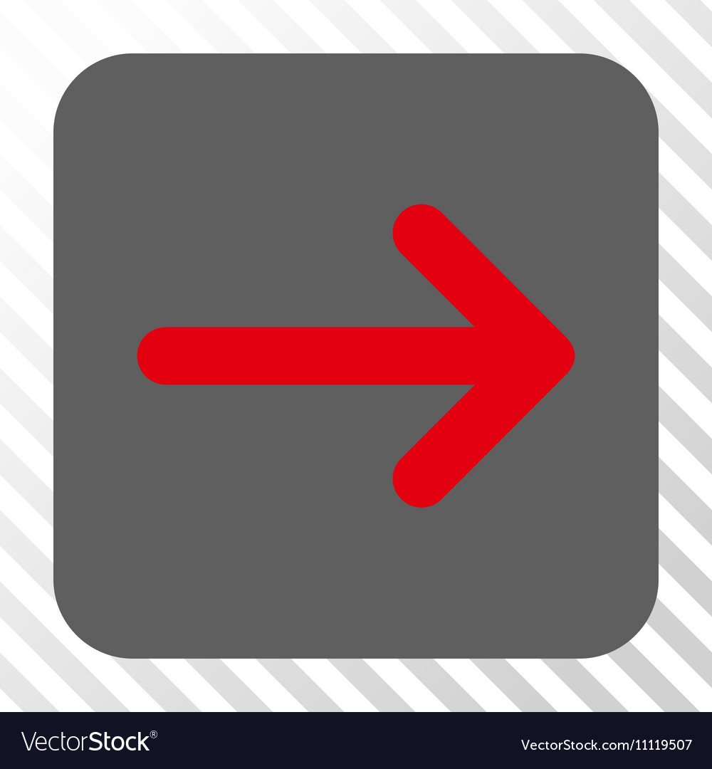 Arrow right rounded square button Royalty Free Vector Image