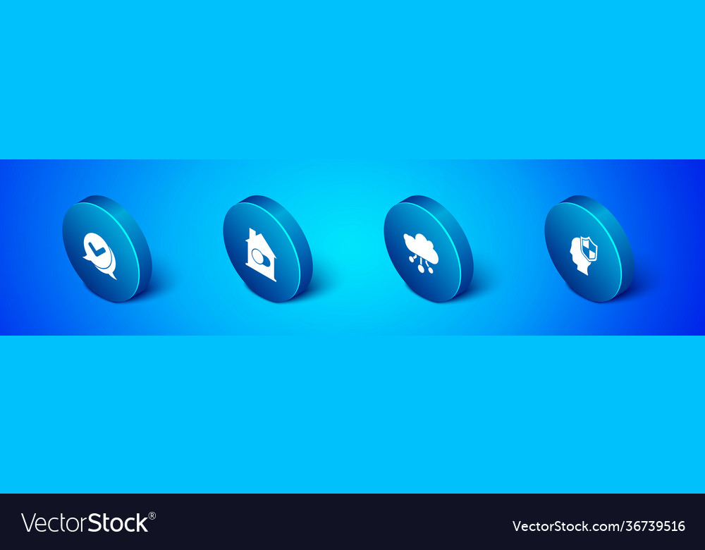 Set isometric check mark in speech bubble Vector Image Set isometric check mark in speech bubble Vector Image