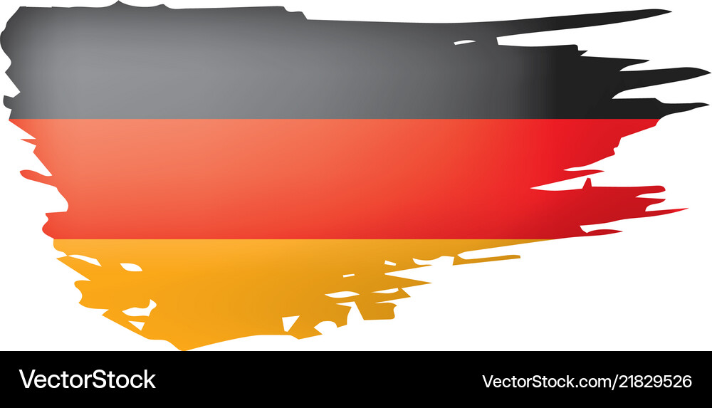 Germany flag on a white Royalty Free Vector Image