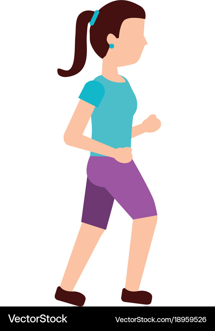 Person avatar running or jogging icon image Vector Image