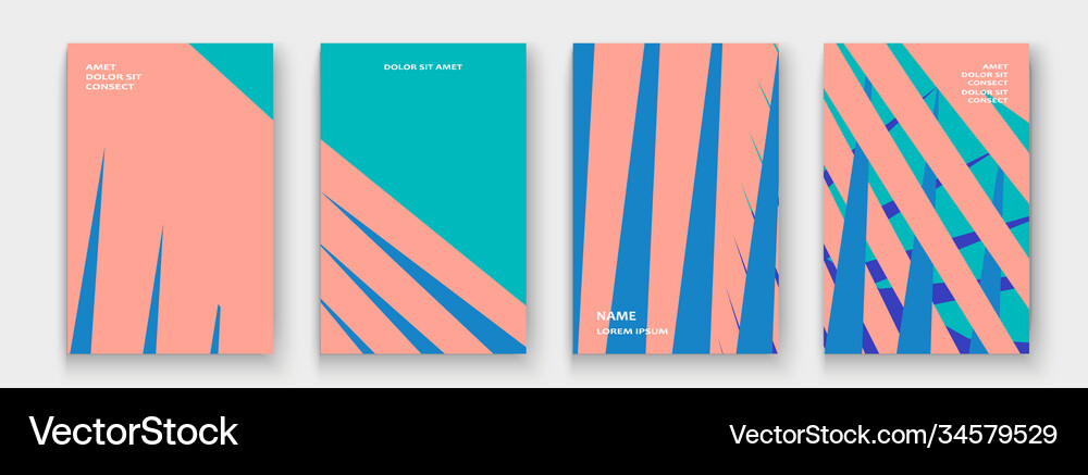 Modern cover collection design abstract retro Vector Image