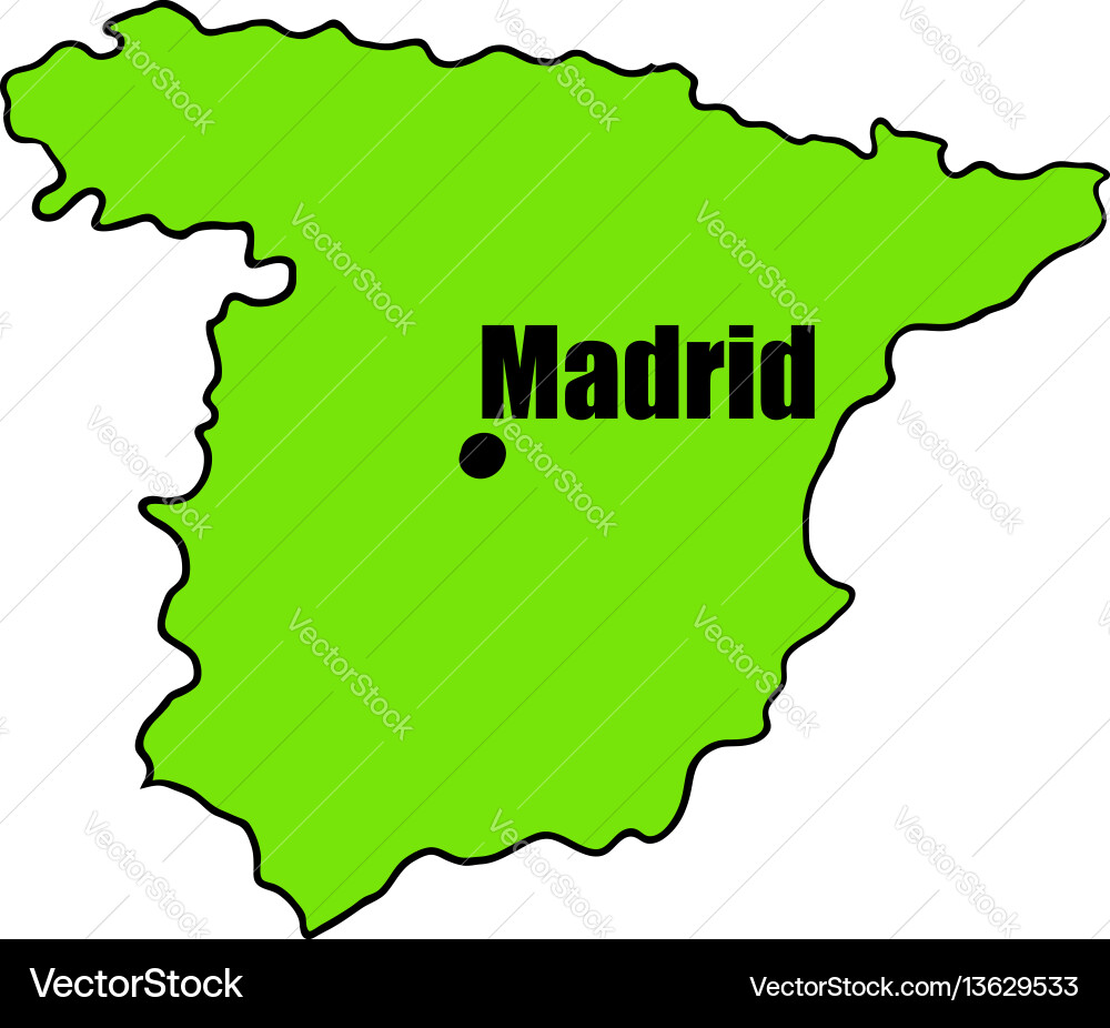 Spanish map icon cartoon Royalty Free Vector Image