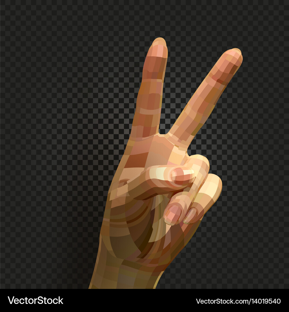 Isolated abstract realistic human hand image Vector Image