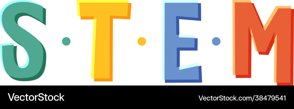 Stem education logo banner on white background Vector Image