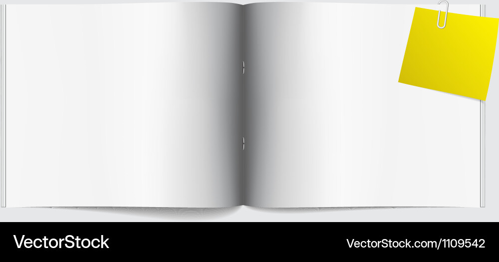 Magazine blank page template for design layout Vector Image