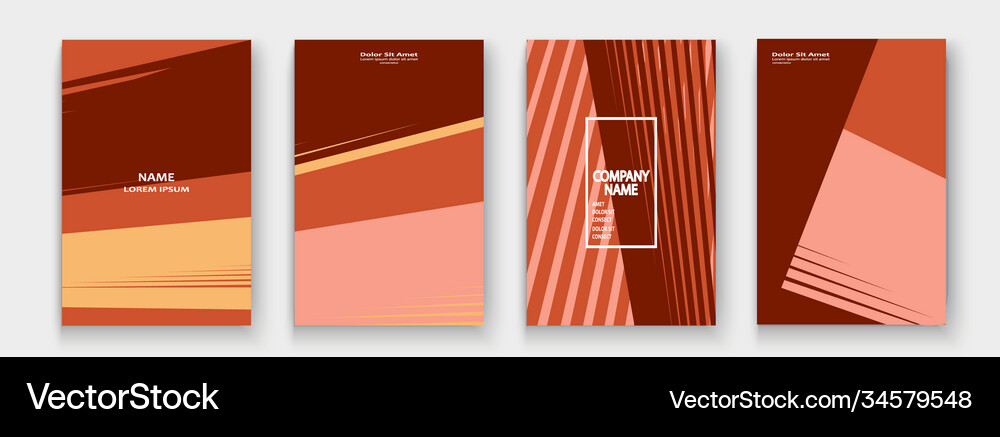 Modern cover collection design abstract retro Vector Image