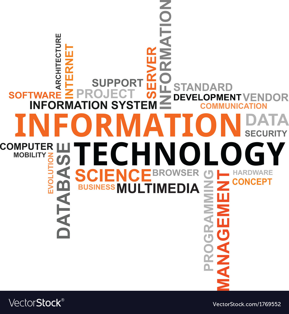 Word cloud information technology Royalty Free Vector Image Word cloud information technology Royalty Free Vector Image