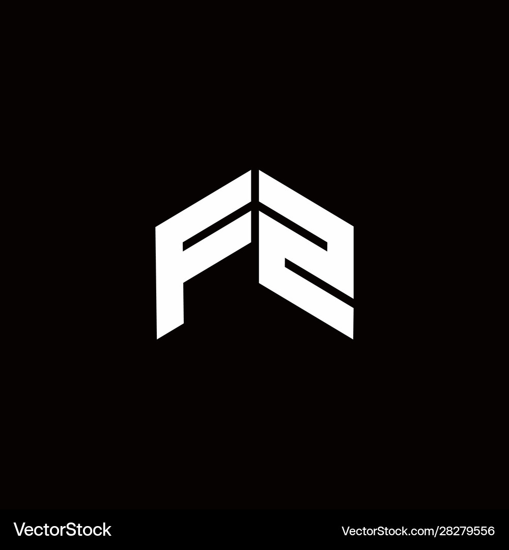 Fz logo monogram modern design template Royalty Free Vector