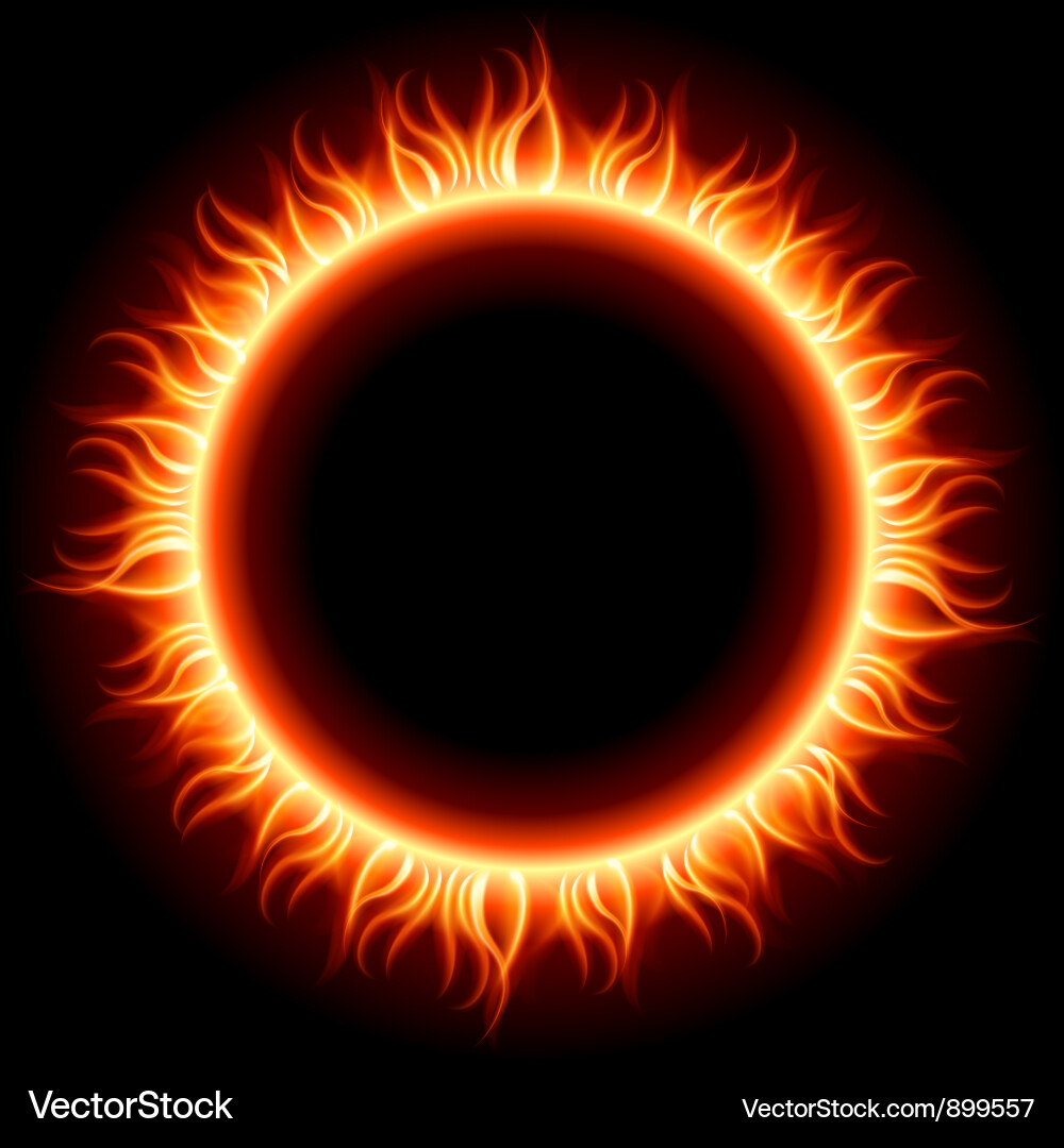 Abstract burning sun Royalty Free Vector Image