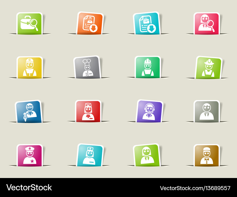 Job search icon set Royalty Free Vector Image - VectorStock
