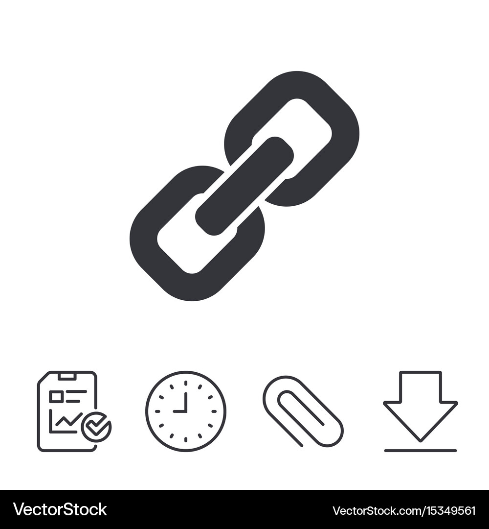 Link sign icon hyperlink symbol Royalty Free Vector Image - VectorStock