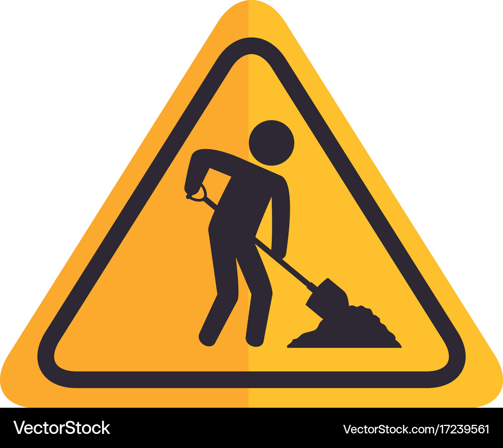 Traffic signal road under construction Royalty Free Vector