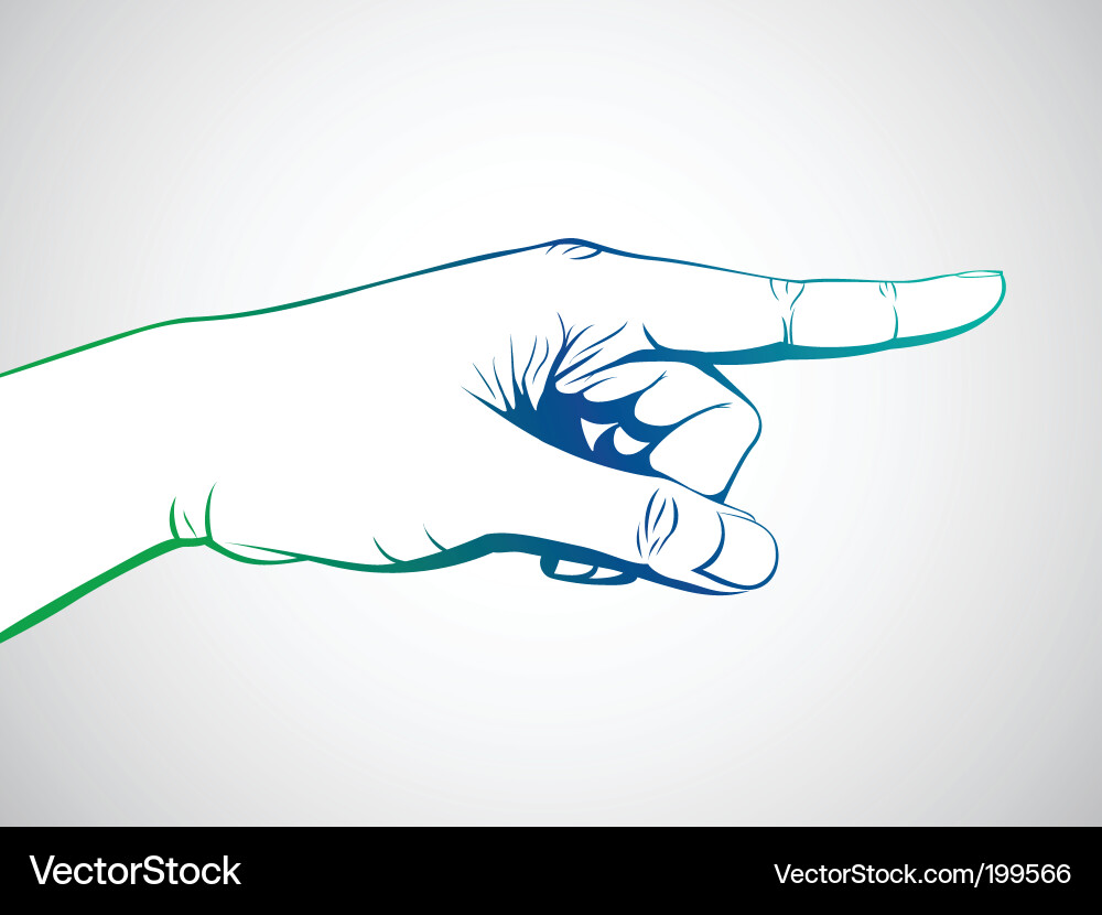 Hand pointing Royalty Free Vector Image - VectorStock