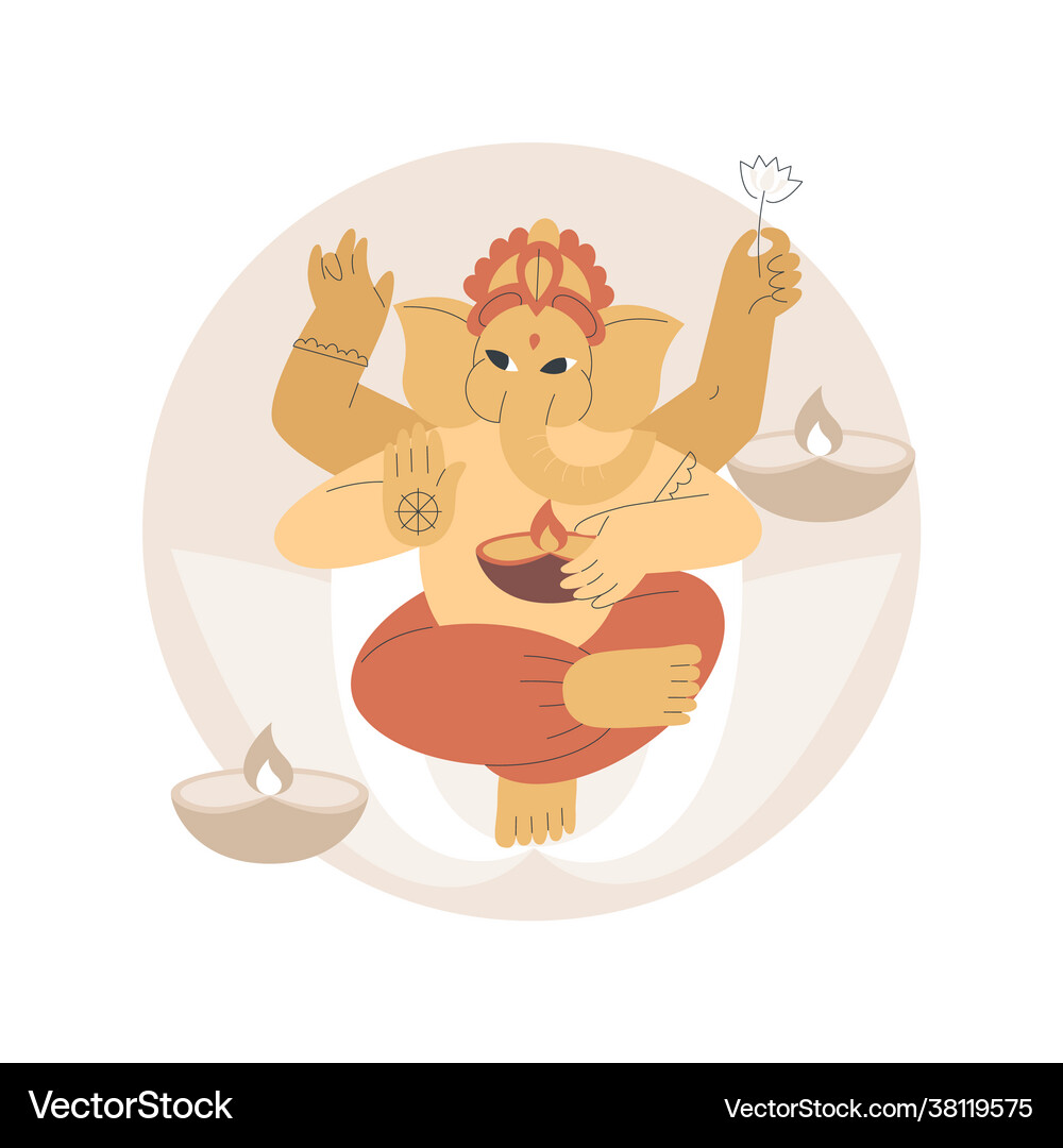 Hinduism abstract concept Royalty Free Vector Image