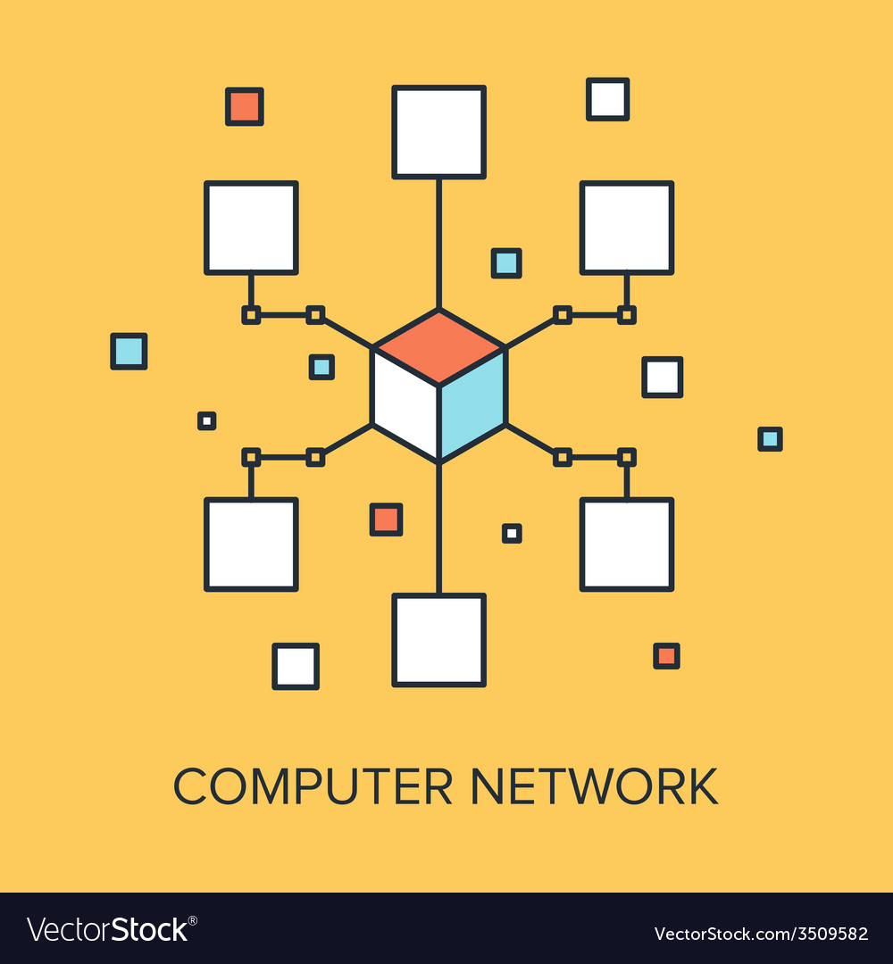 Computer network Royalty Free Vector Image - VectorStock