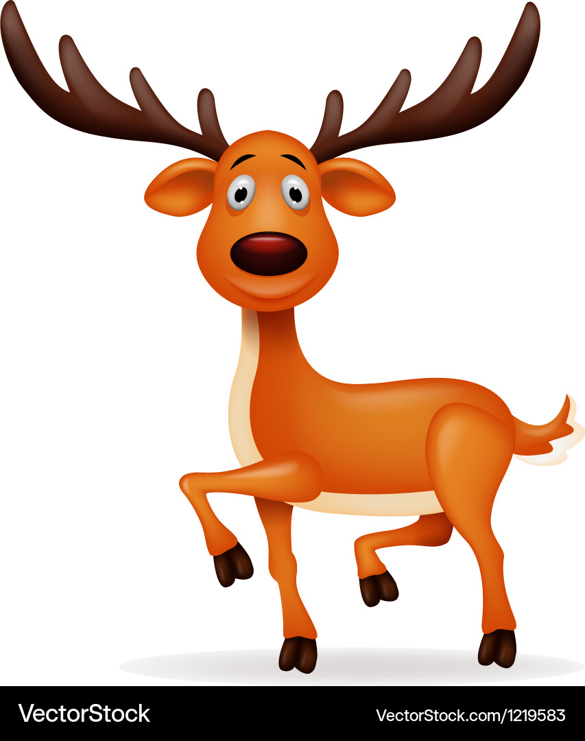 Cute Deer Cartoon Royalty Free Vector Image - VectorStock