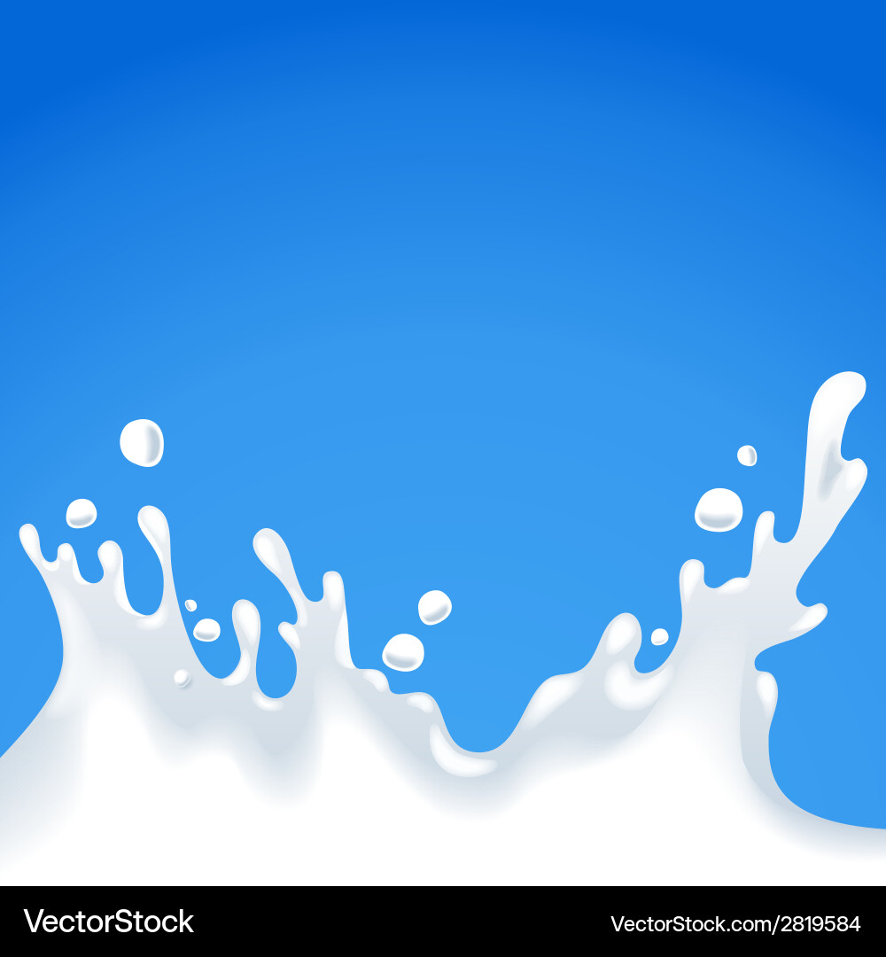 Milk splash Royalty Free Vector Image - VectorStock