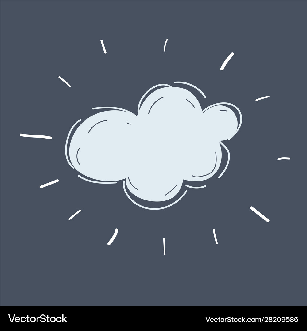 Cloud on dark background Royalty Free Vector Image
