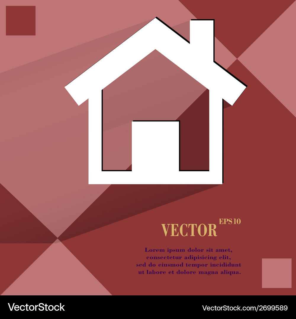 House flat modern web design on a flat geometric Vector Image