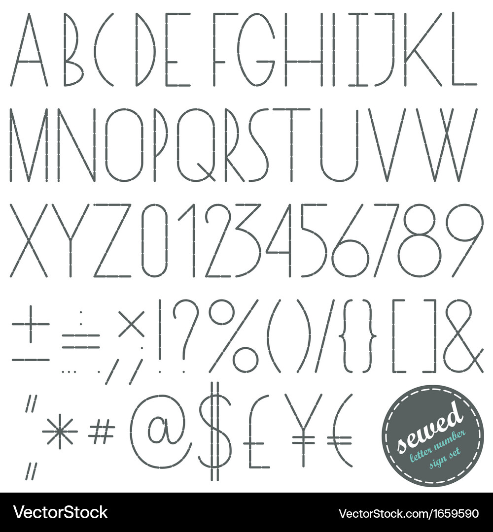 Stylish Alphabet Royalty Free Vector Image - VectorStock