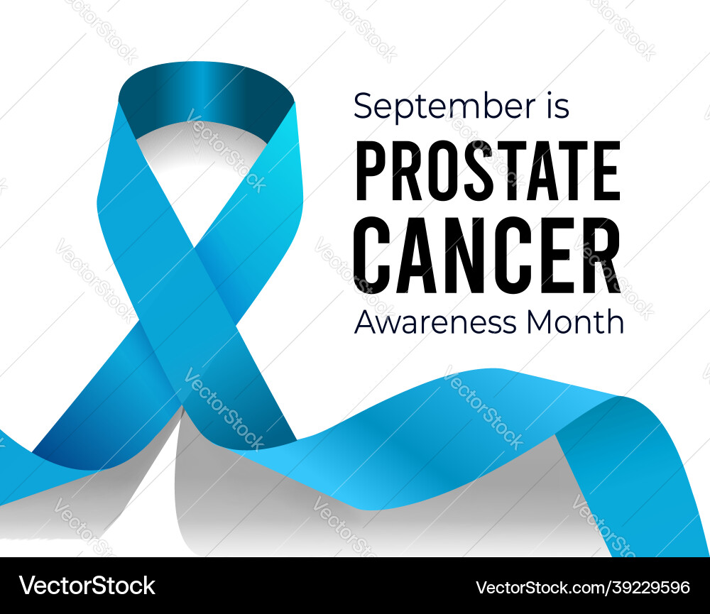 September is prostate cancer awareness month Vector Image