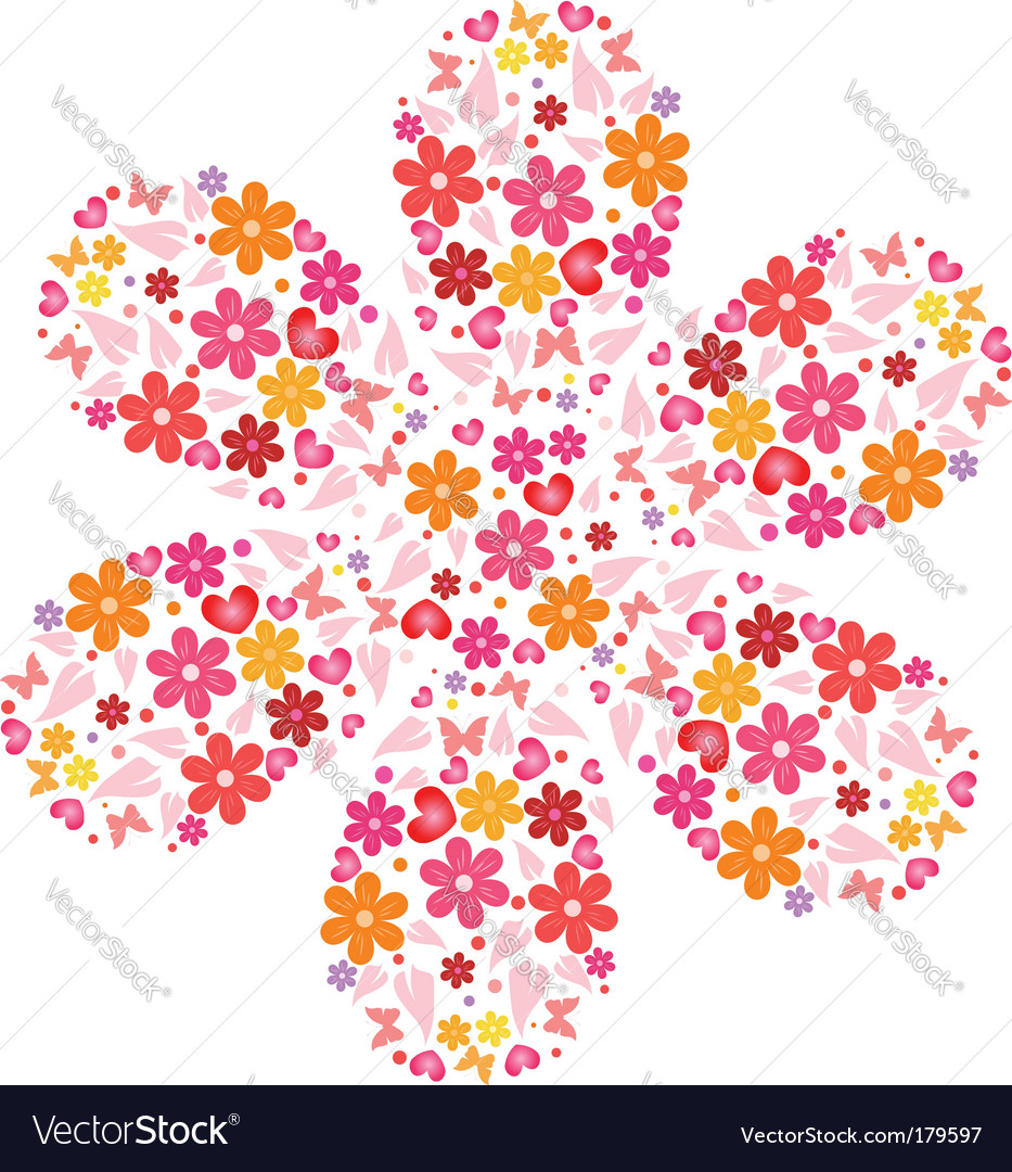 Flower shape Royalty Free Vector Image - VectorStock