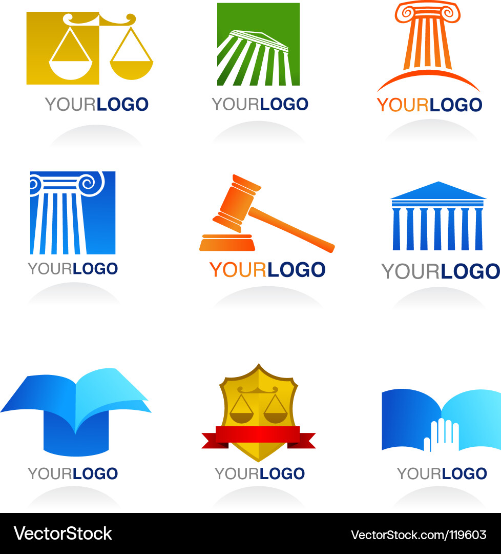 Legal logos Royalty Free Vector Image - VectorStock